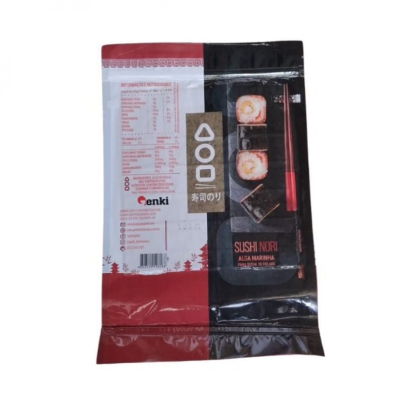 NORI GENKI 10 FOLHAS 28 GRAMAS - GENKI DISTRIBUIDORA