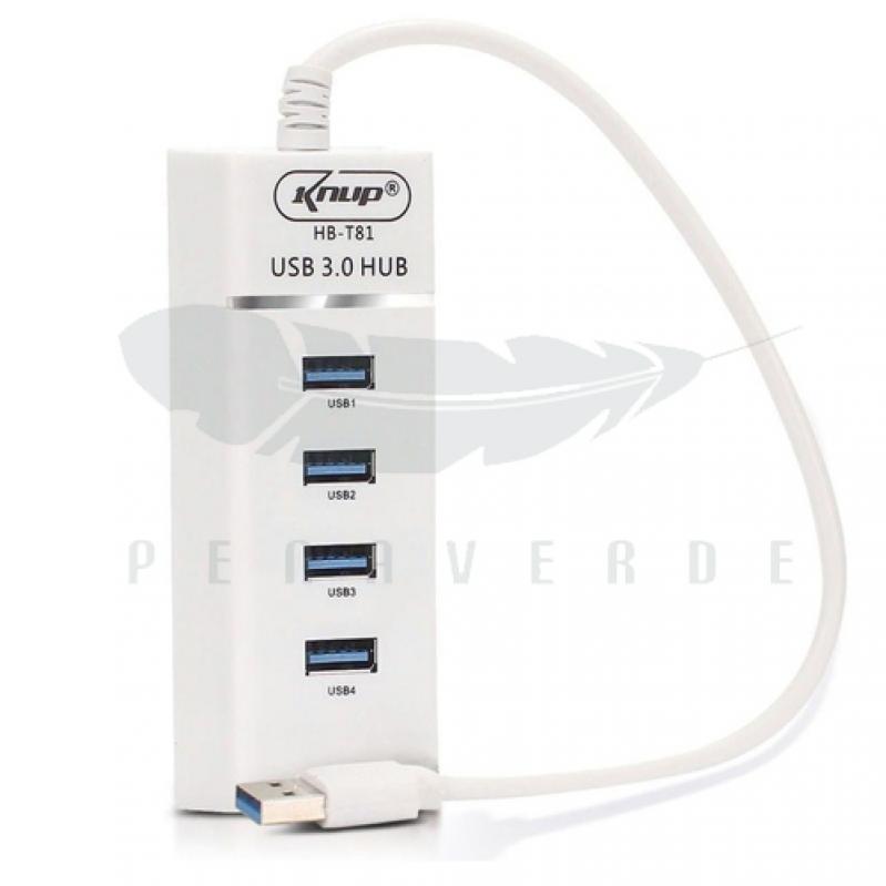 Hub USB 3.0 4 portas Knup HB-T81 - PENA VERDE SHOP