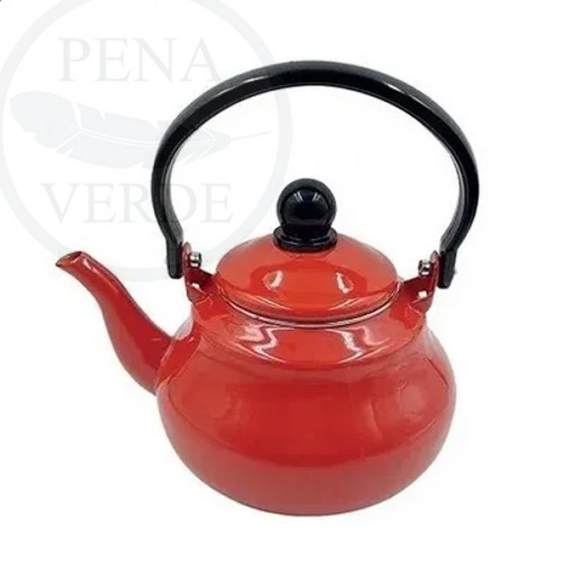 Bule de Ágata esmaltada vermelho 1.5l IZ1398 - PENA VERDE SHOP