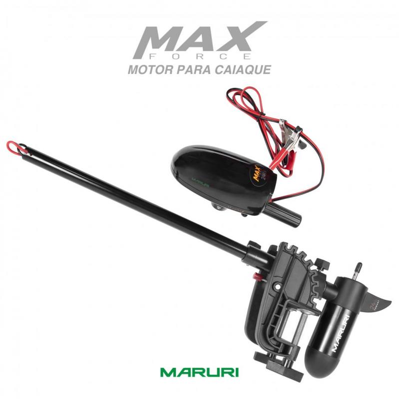 MOTOR ELETRICO MARURI CAIAQUE 24LB PRETO - Farol Pesca e Náutica