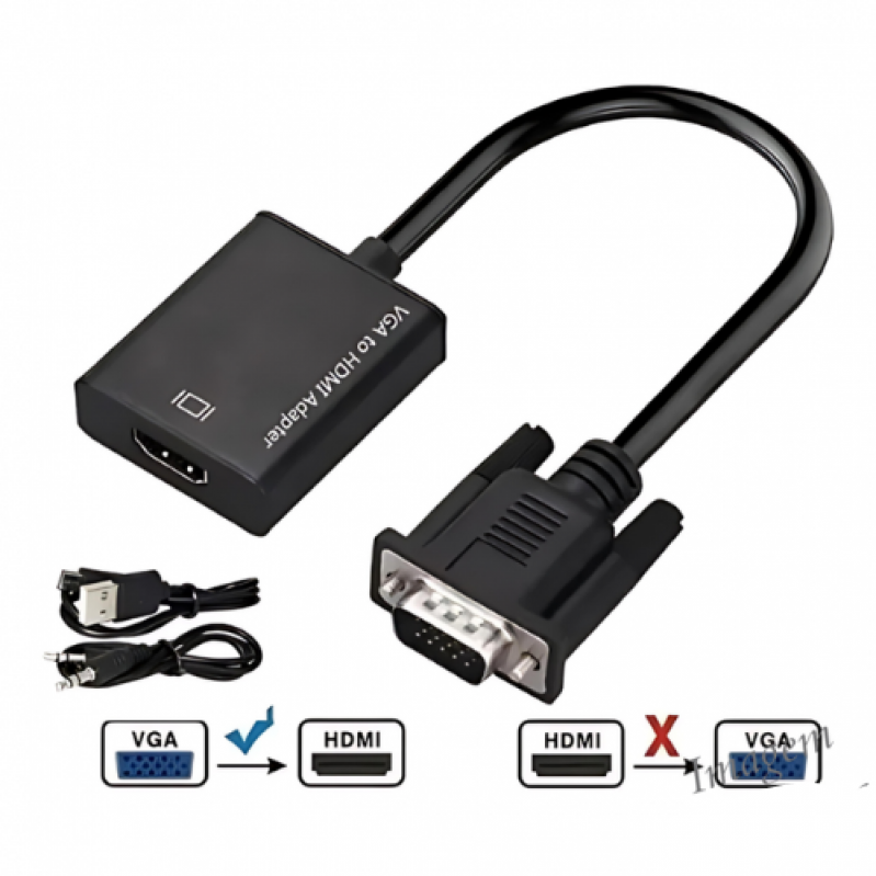 CONVERSOR VGA MACHO/HDMI FEMEA - Excelent Soluções Digitais