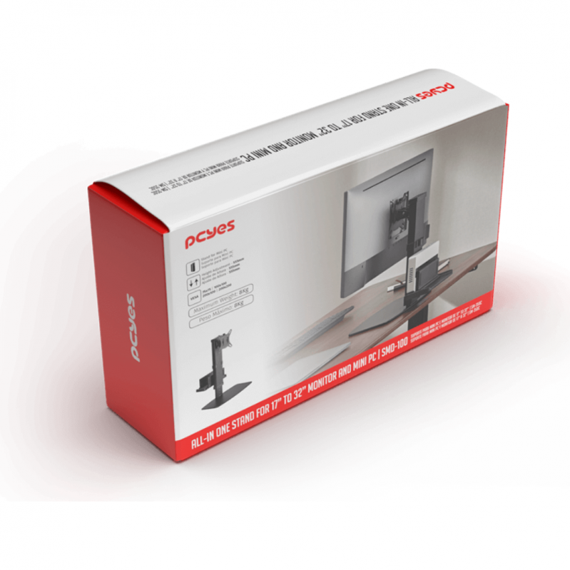 SUPORTE PARA MONITOR E NUC 17“ A 32“ PCYES - NERD FONE