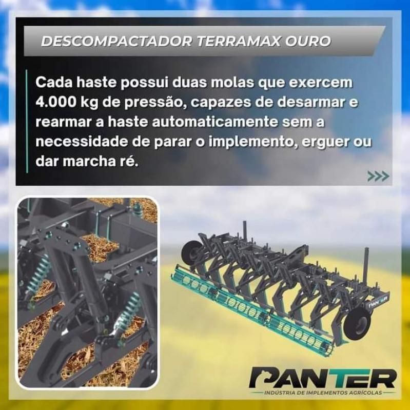 DESCOMPACTADOR AGRICOLA PANTER TERRAMAX OURO 6 HASTES ARRASTO ...